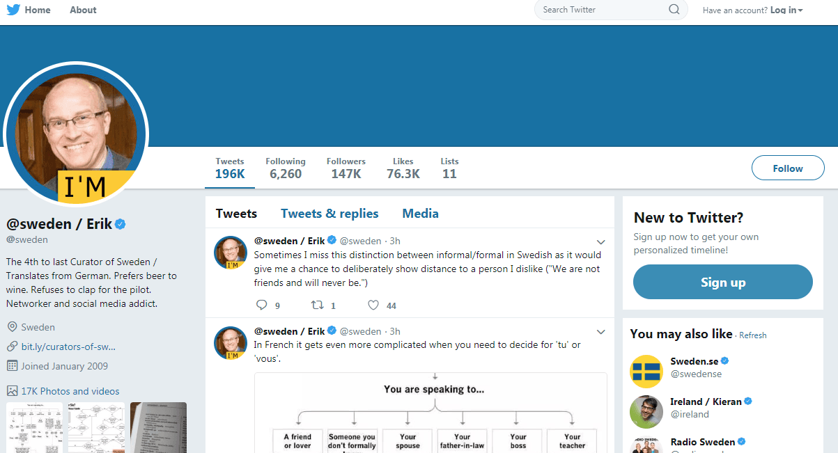 La fin de @Sweden, compte Twitter le plus démocratique au monde