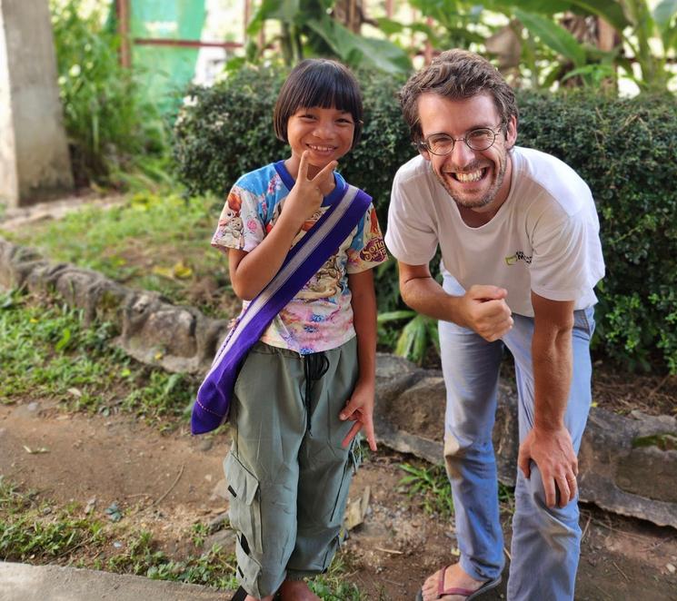 Caroline et Xavier, à Chiang Mai pour aider les « Enfants du Mékong