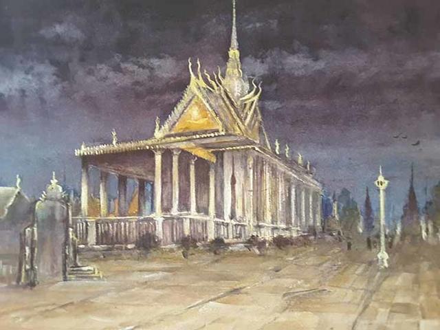Paul Kitchingman expose au Raffles Le Royal de Phnom Penh
