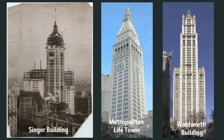 Les plus hautes tours de New York à travers le temps